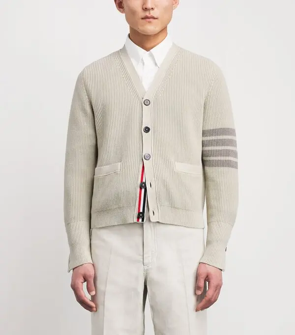 Thom Browne Cotton 4-bar Cardigan