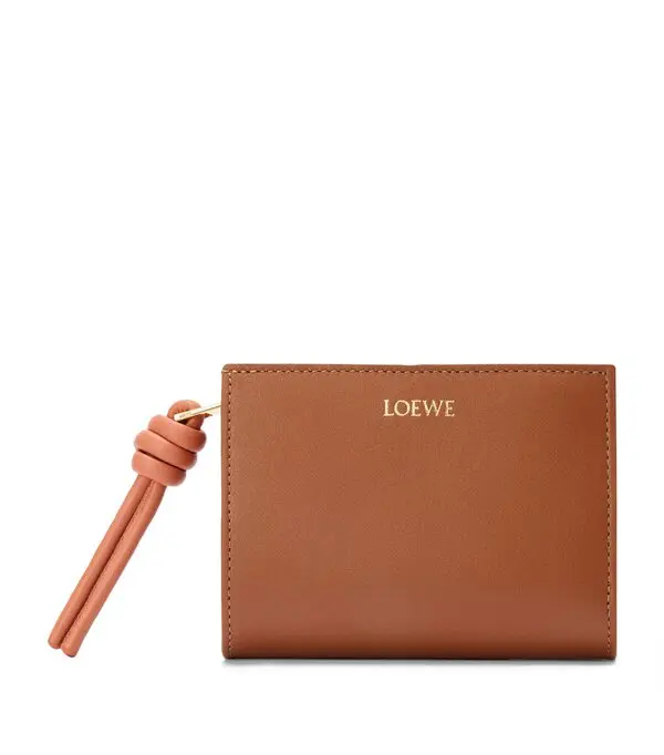 Loewe Leather Knot Wallet - Brown