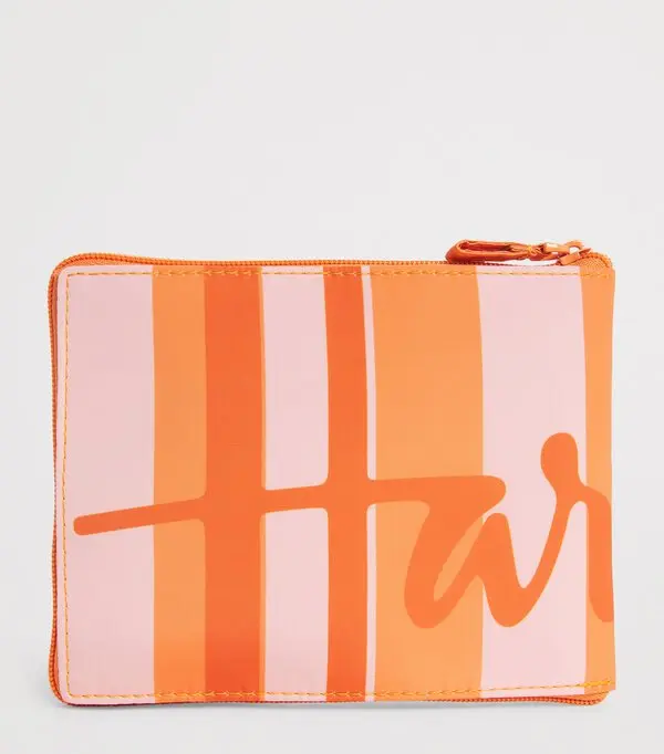 Harrods Logo Pocket Shopper Bag - Orange