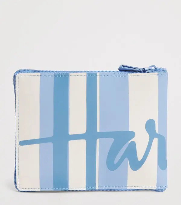 Harrods Logo Pocket Shopper Bag - Blue
