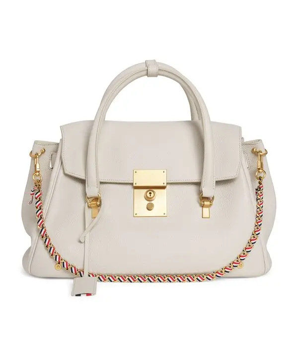 Thom Browne Grain Leather Bolton Top-handle Bag