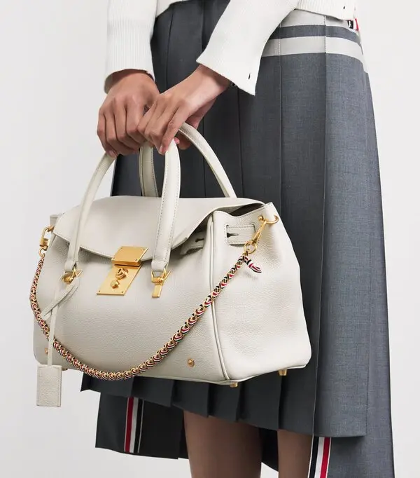 Thom Browne Grain Leather Bolton Top-handle Bag