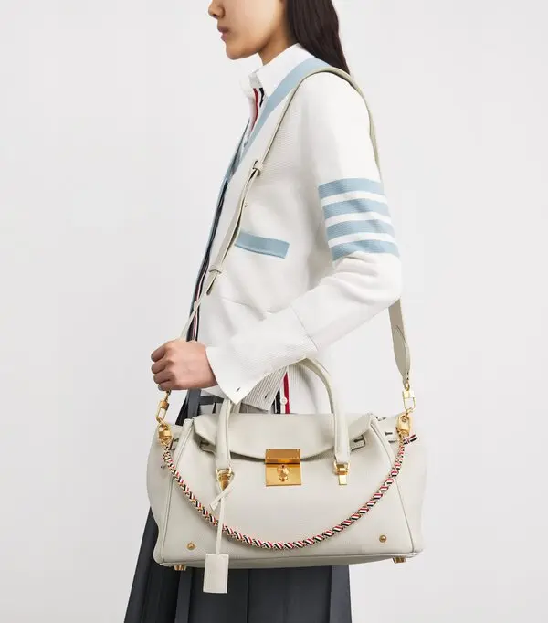 Thom Browne Grain Leather Bolton Top-handle Bag