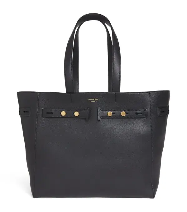 Thom Browne Leather Cabas Tote Bag