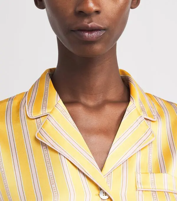 Harrods Silk Stripe Short Pyjama Set