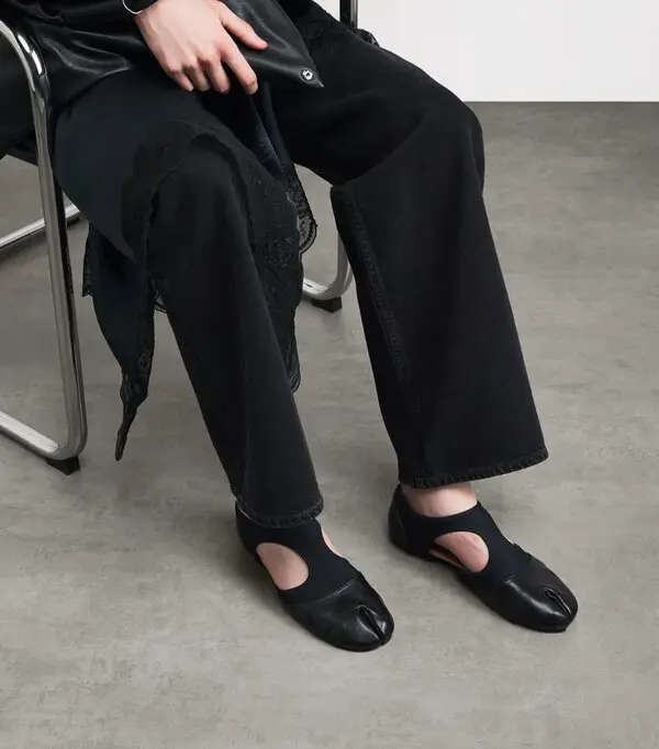 MAISON MARGIELA Leather Tabi Jazz Slippers