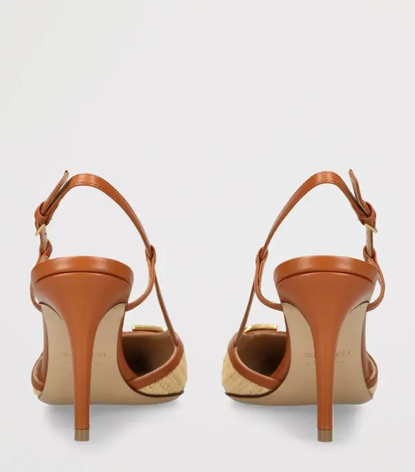 Valentino Garavani Raffia Vlogo Slingback Pumps