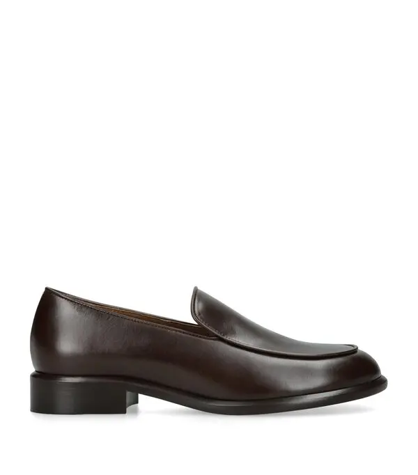 Khaite Leather Miles Loafers