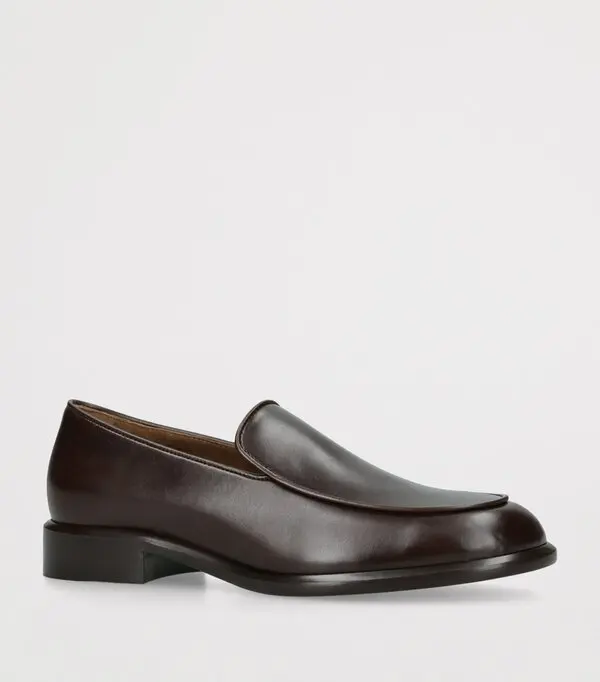 Khaite Leather Miles Loafers