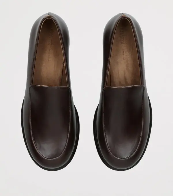 Khaite Leather Miles Loafers