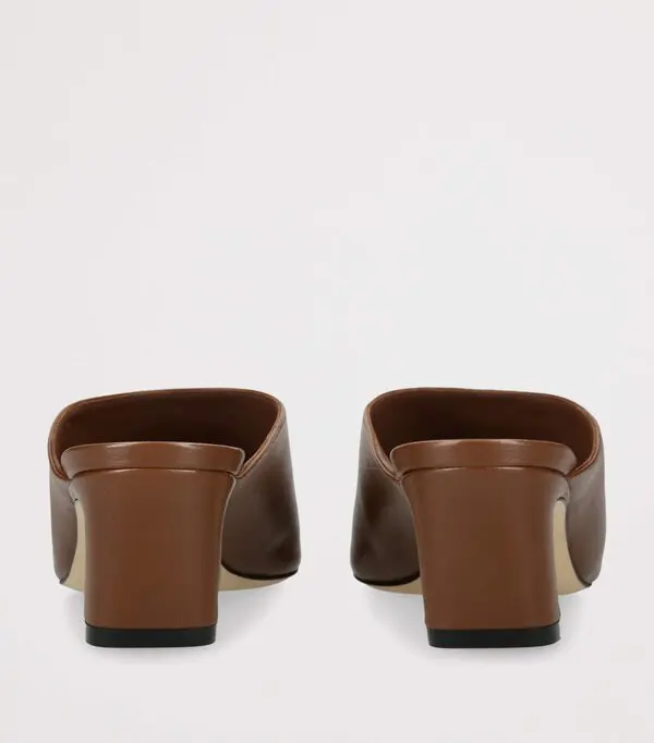 STUART WEITZMAN Leather Stassi Mules - Brown