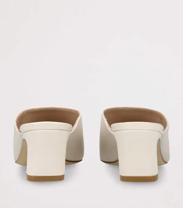 STUART WEITZMAN Leather Stassi Mules - Beige