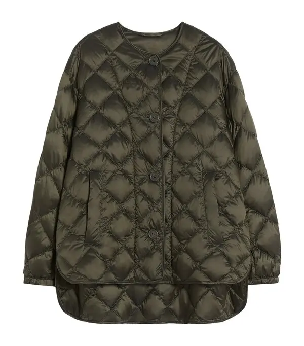Max Mara Down Diamond-quilted Jacket - Green