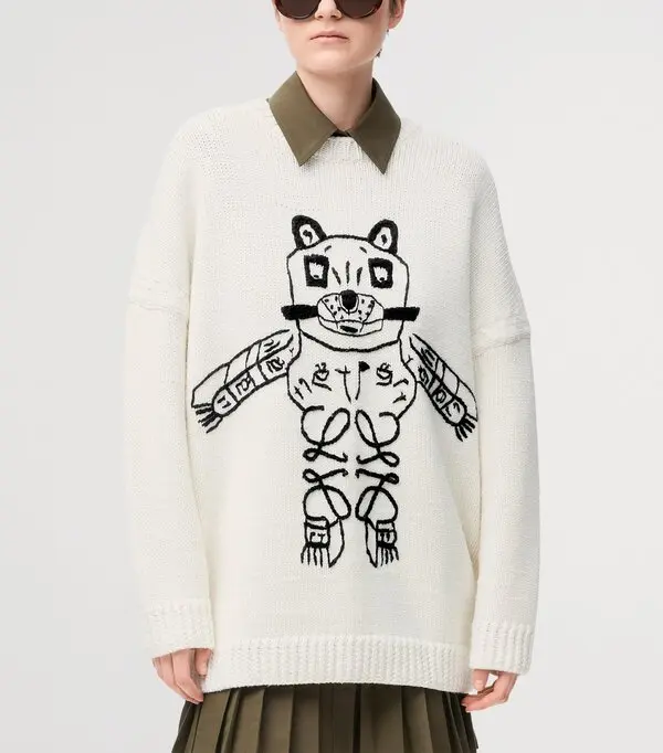 Loewe X Louis Wain Wool Lucky Cat Sweater