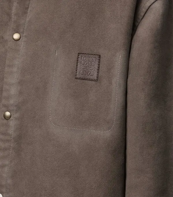 Loewe Felt Leather-patch Overshirt