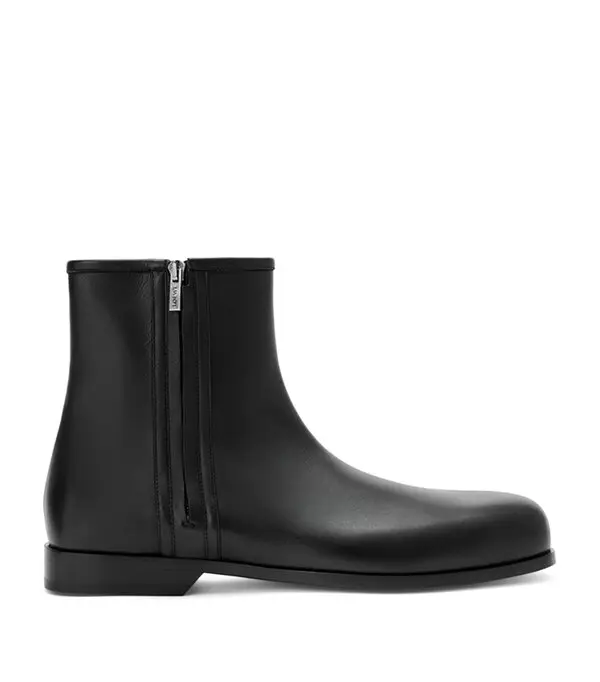 Loewe Leather Bobine Ankle Boots