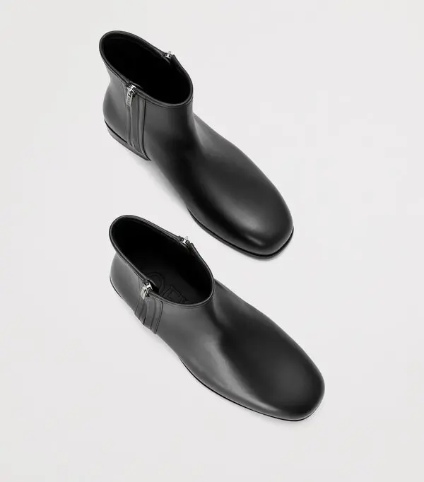 Loewe Leather Bobine Ankle Boots