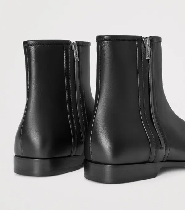 Loewe Leather Bobine Ankle Boots