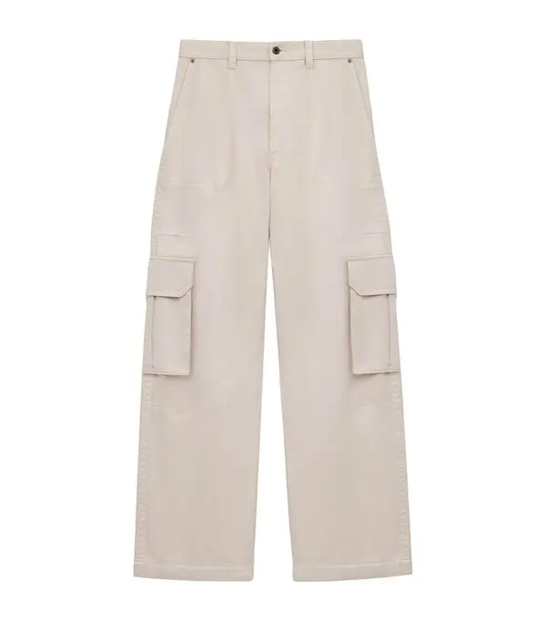 Loewe Cotton Cargo Trousers - Beige