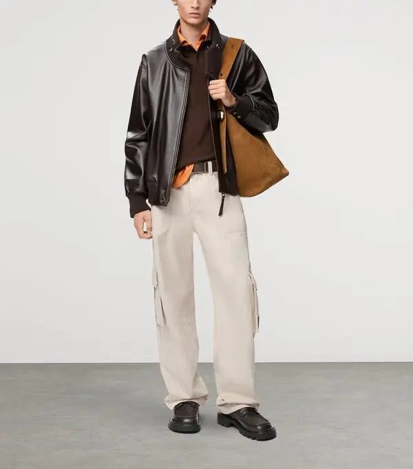 Loewe Cotton Cargo Trousers - Beige