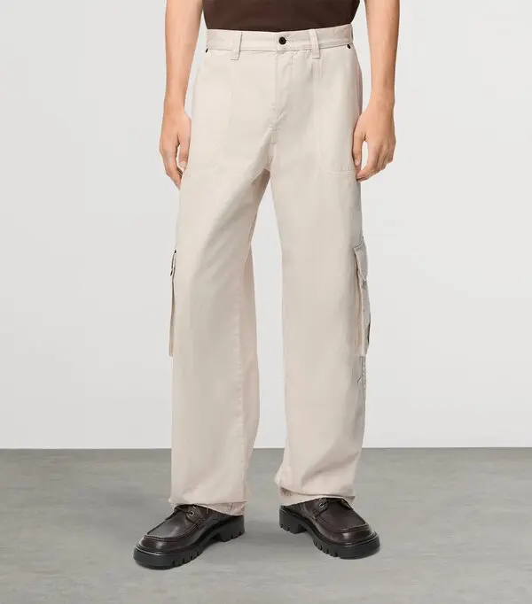 Loewe Cotton Cargo Trousers - Beige