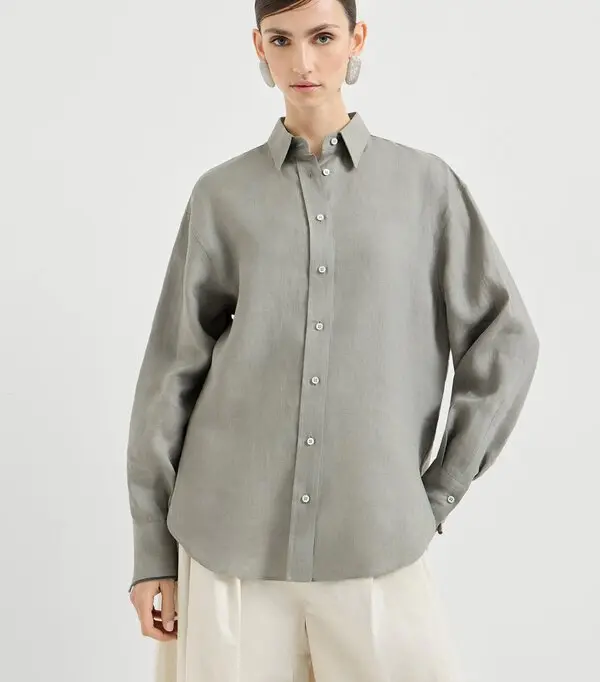 Brunello Cucinelli Linen Shirt - Brown