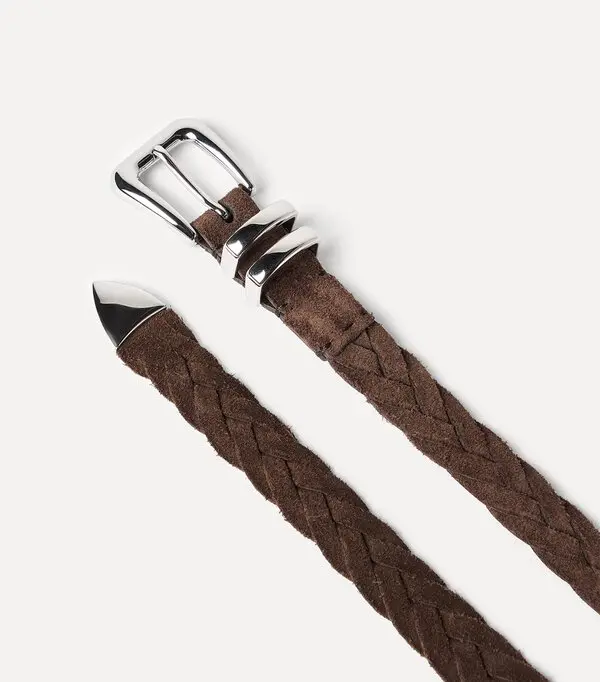 Brunello Cucinelli Braided Leather Belt - Brown