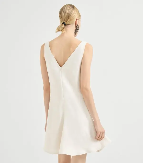 Brunello Cucinelli Twill Mini Dress - White