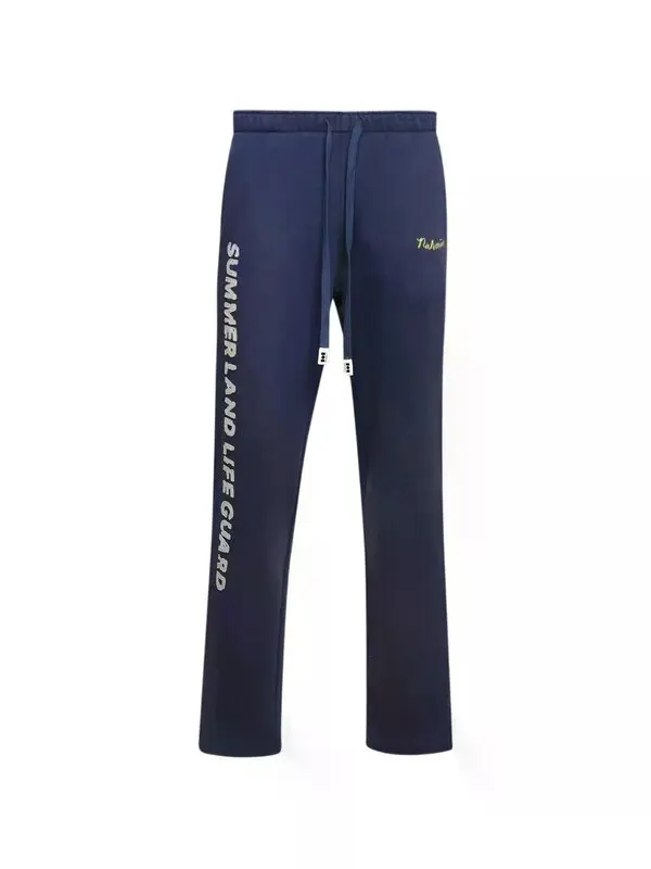 NAHMIAS Life Guard Drawstring Graphic Wide Track Pants - Blue