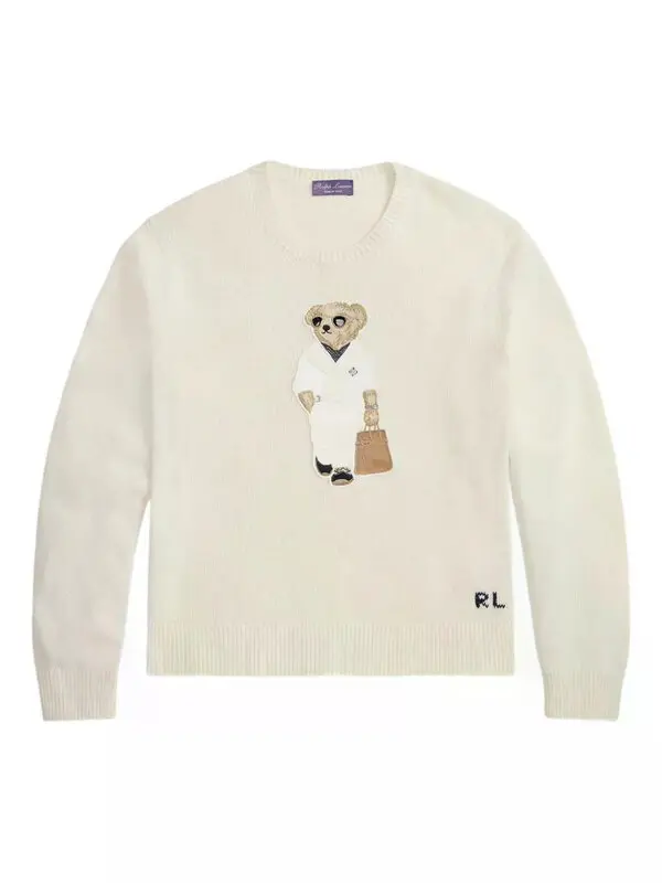 Ralph Lauren Purple Label Bear Detail Knitted Sweater