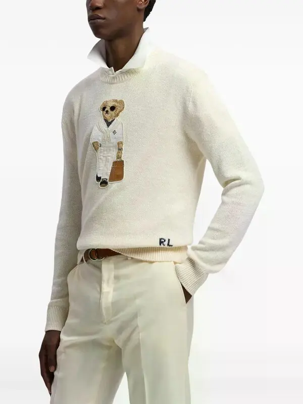 Ralph Lauren Purple Label Bear Detail Knitted Sweater