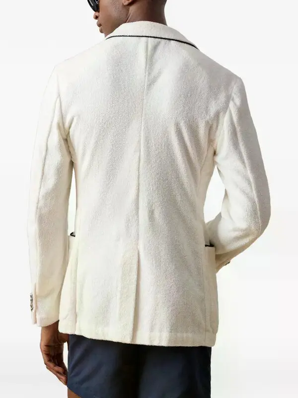 Ralph Lauren Purple Label Embroidered Terry Blazer