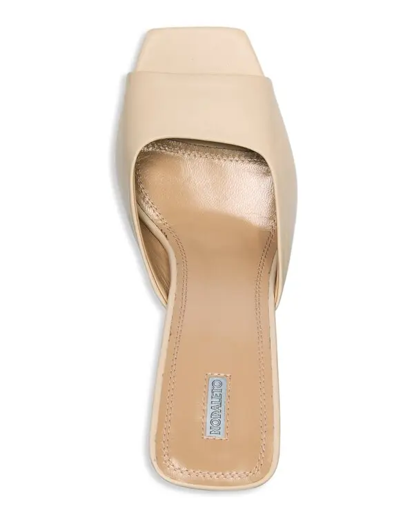 NODALETO Leather Mule Sandals - Natural