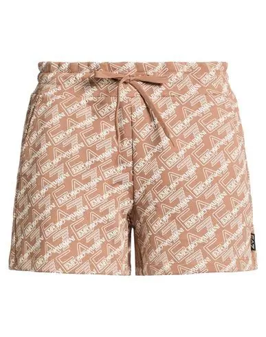 EA7 Cotton Terry Shorts - Brown