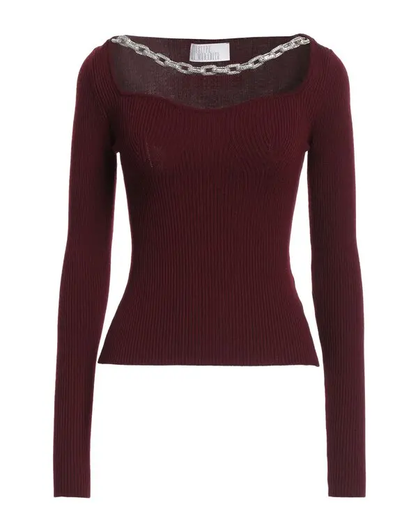 Giuseppe Di Morabito Merino Wool Blend Sweater With Embellished Sweetheart Neckline