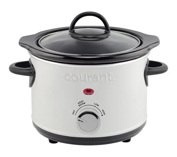 COURANT 1.5 Qt Slow Cooker With High/slow/warm Settings. White - One-color