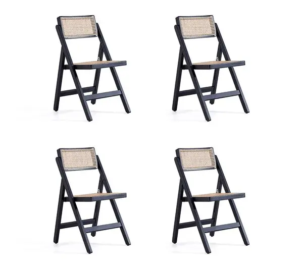 MANHATTAN COMFORT Pullman Wood Folding Chair -set Of 4 - One-color