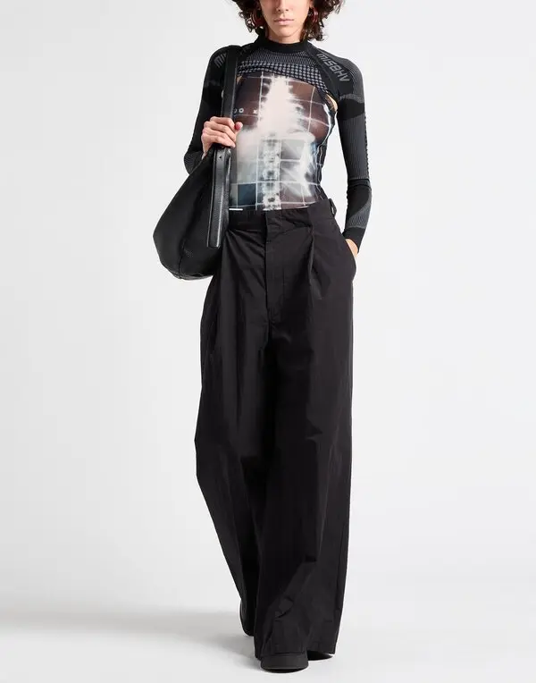 MAISON MARGIELA Cotton And Polyamide Flared Trousers - Black