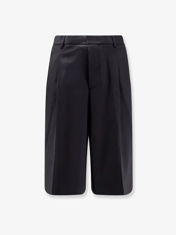 Ami Virgin Wool Tailored Shorts - Black