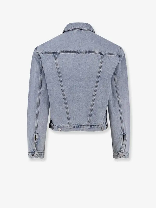 ENTIRE STUDIOS Denim Jacket With Padded Shoulders - Blue