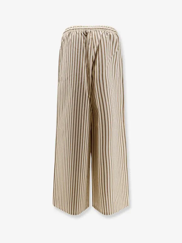 Max Mara Cotton And Silk Trousers - Beige