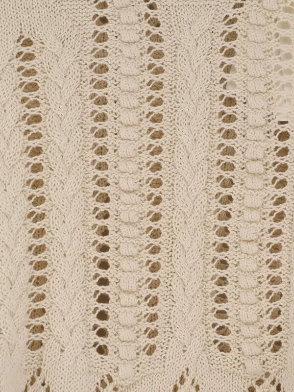 MARANT ETOILE Cotton Sweater With Ruffle Detail