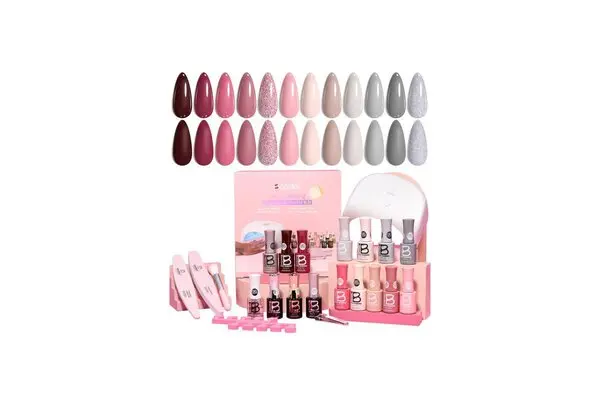 BEETLES Stay Shining Gel Nail Polish Kit With Uv Light - Multicolor