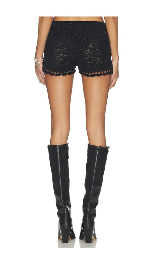 Superdown Crochet Shorts - Black