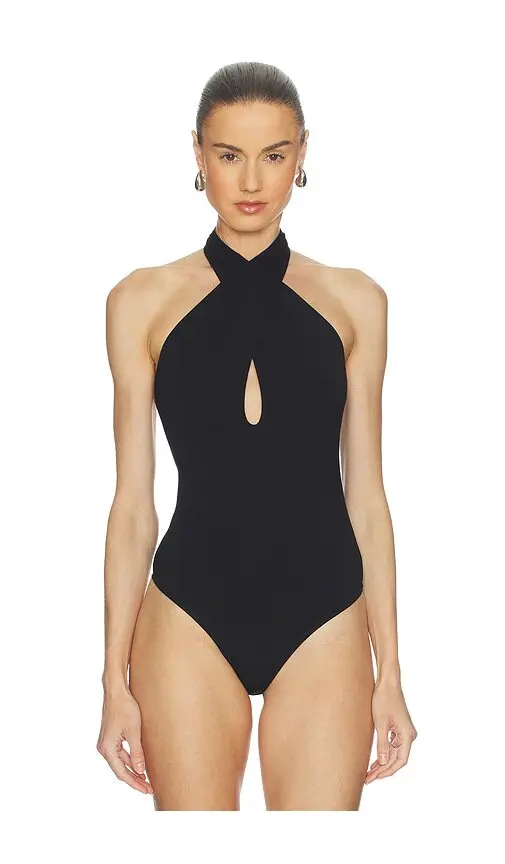 SANS FAFF Cross Bamboo Bodysuit - Black