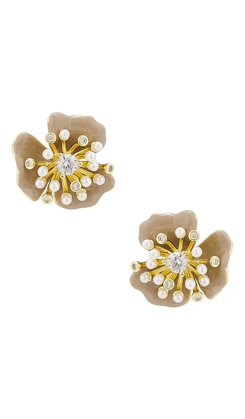 LOVERS AND FRIENDS Allegra Floral Earrings - Nude Multi