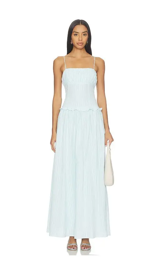 SEVEN WONDERS Keily Square Neck Maxi Dress - Blue