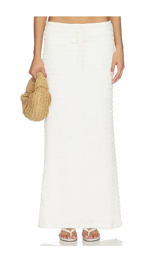 SEVEN WONDERS Adalee Ruffle Texture Maxi Skirt