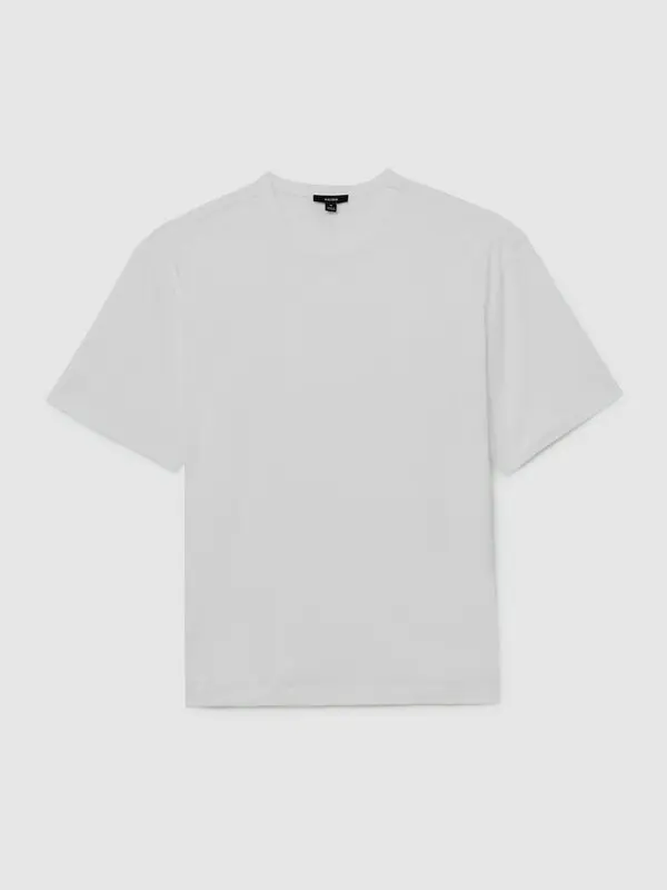 REISS Blaikie Airwater-cotton Relaxed-fit T-shirt - White