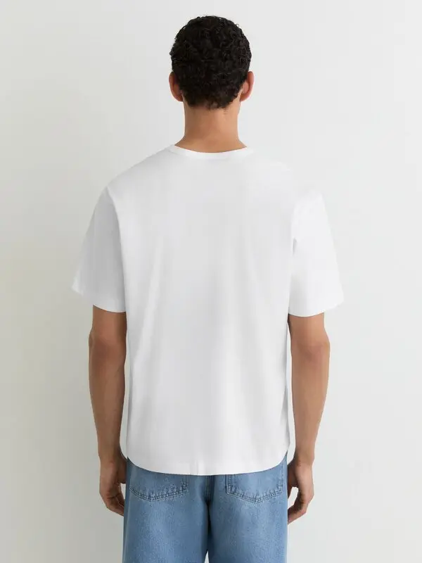 REISS Blaikie Airwater-cotton Relaxed-fit T-shirt - White